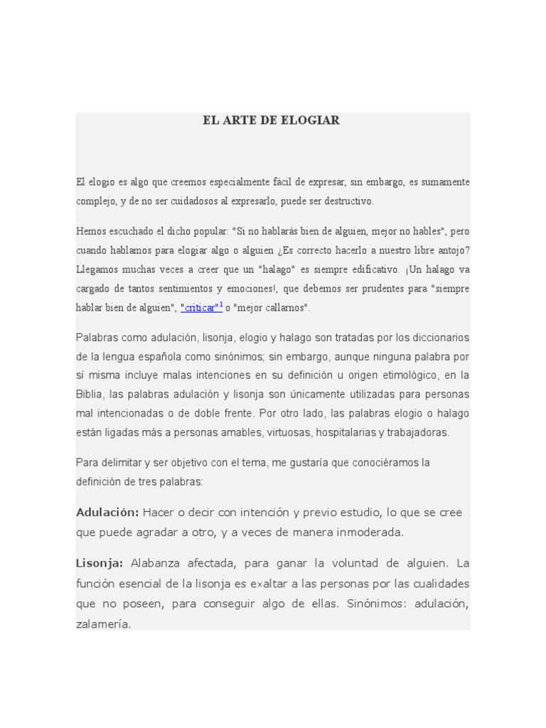 01 El Arte de Elogiar | PDF | Science | Ciencia filosófica