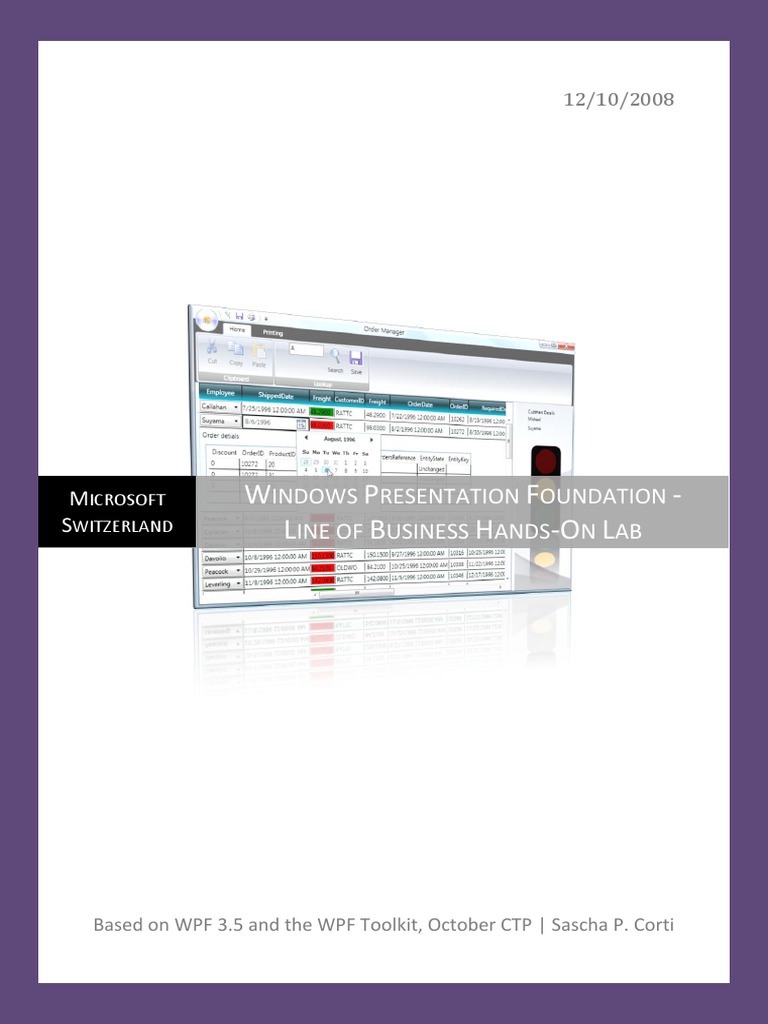 WPF LOB Hands-On Lab Manual PDF | PDF | Windows Presentation Foundation ...