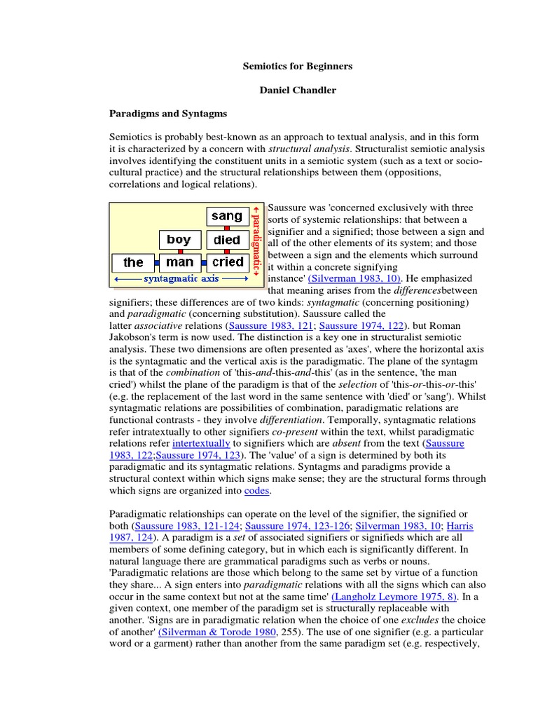 Syntagm and Paradigm | Linguistics | Semiotics