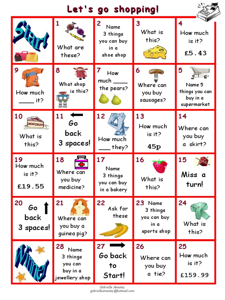 Go Back 3 Spaces!: What Is This? How Much Is It? What Are These? | PDF