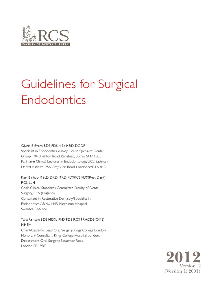 Surgical Endodontics 2012 | PDF | Surgery | Clinical Medicine