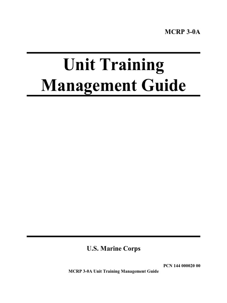 MCRP3-0A Unit Training Management | PDF | United States Marine Corps ...