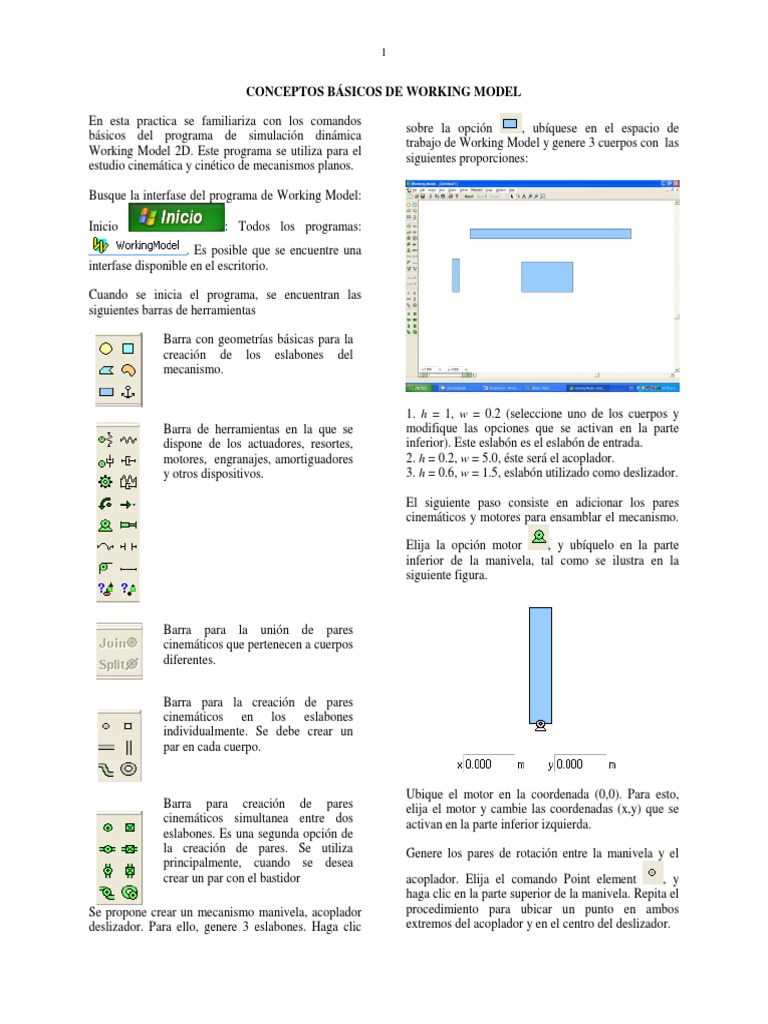 Conceptos Básicos de Working Model | PDF | Point and Click | Ventana (informática)