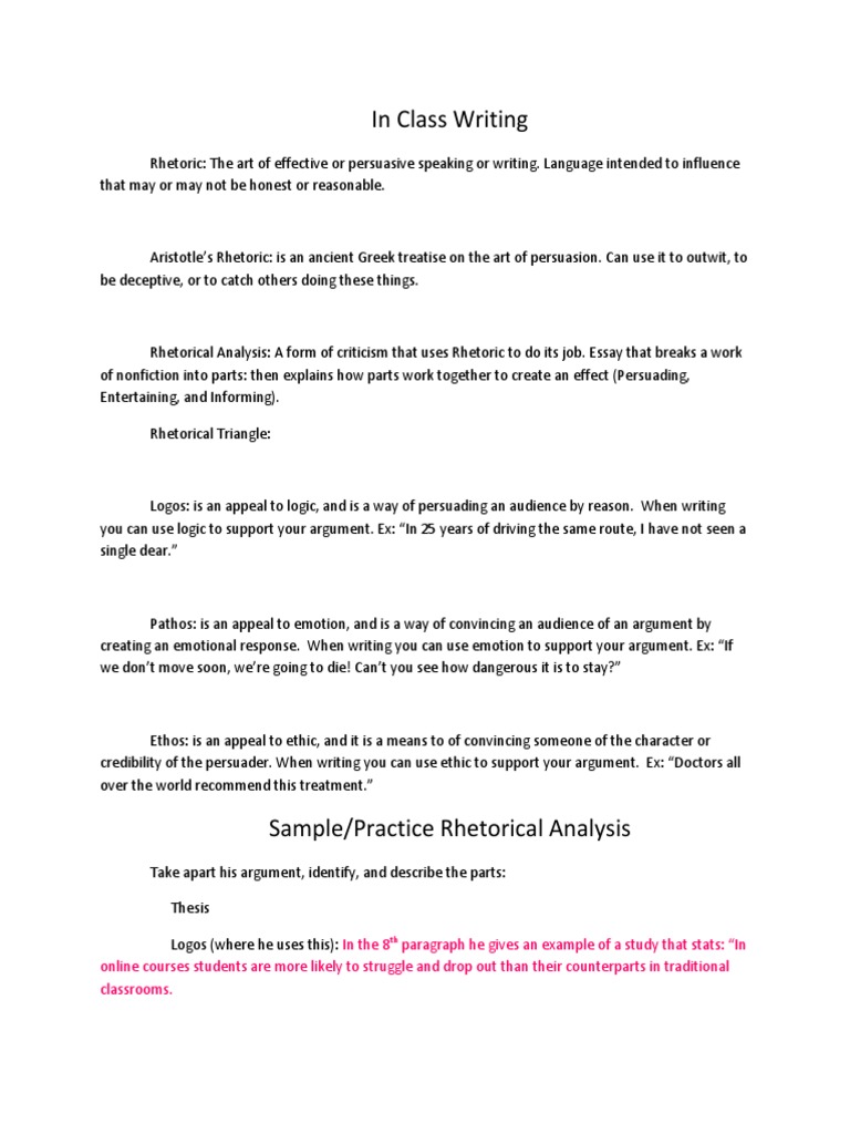Pre-Writing Rhetorical Analysis | PDF | Rhetoric | Logos