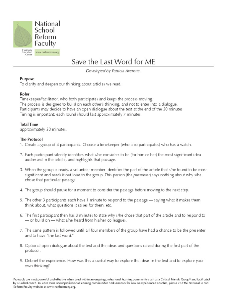 Save Last Word | PDF