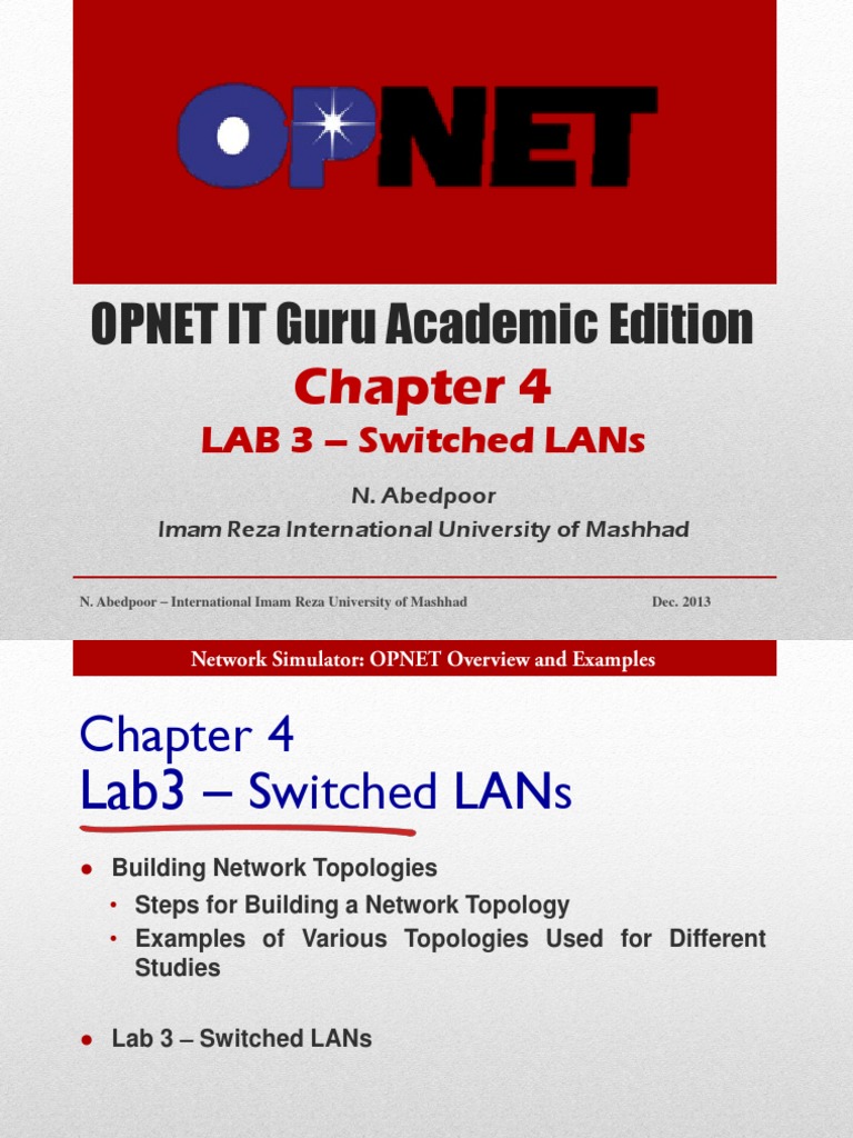 OPNET-Chapter 4 - Switched LANs Networks | PDF | Network Switch | Network Topology