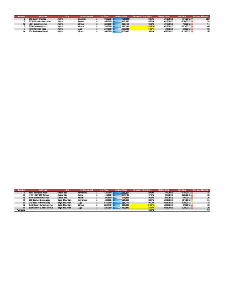 Marta Lopez Example of Excel Document | PDF