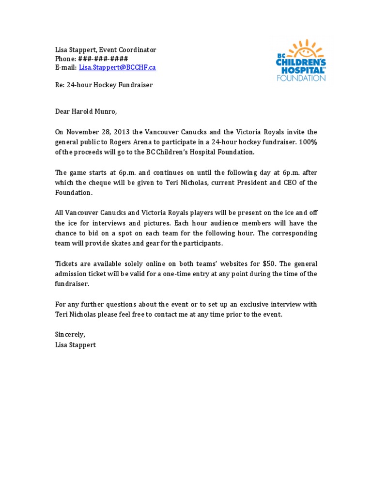 24-Hour Hockey Fundraiser Event | PDF
