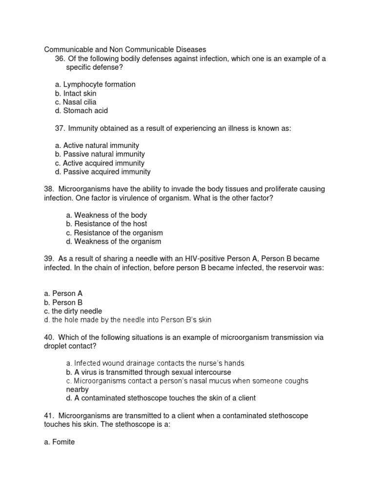 Communicable vs Non-Communicable Diseases | PDF | Infection | Tuberculosis