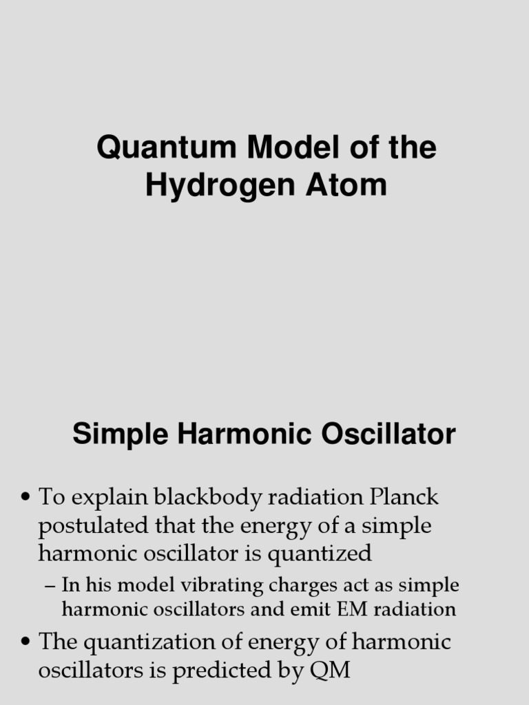 Quantum Model of The Hydrogen Atom - Clase Martes - 15!10!2013 | PDF ...
