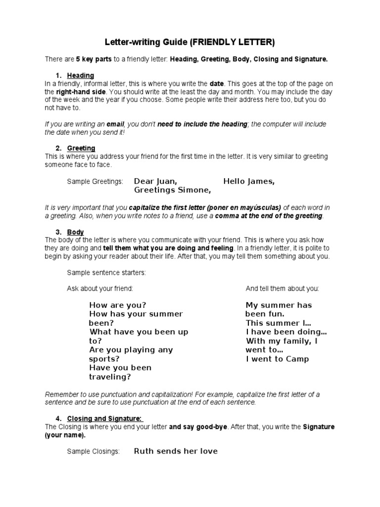 Write A Letter | PDF