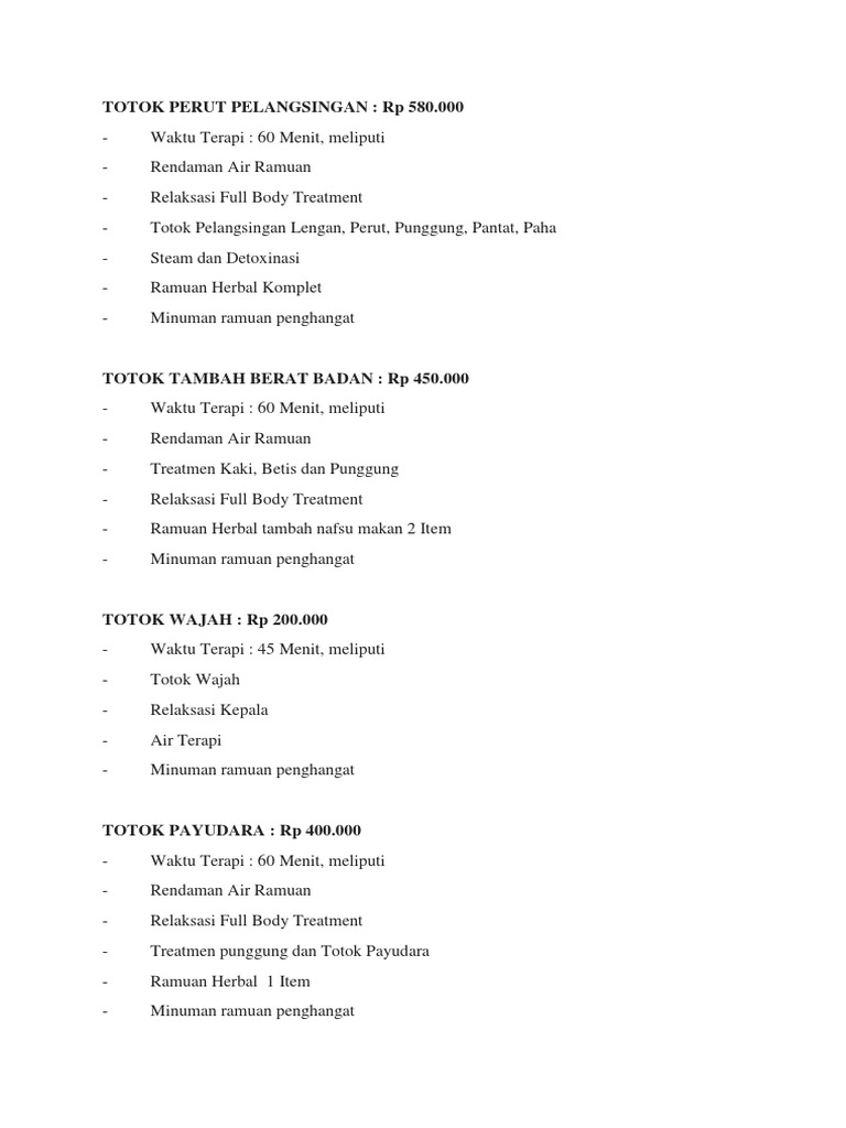 Totok Perut Pelangsingan | PDF