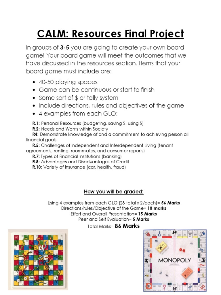 Resources Board Game Final Project | PDF