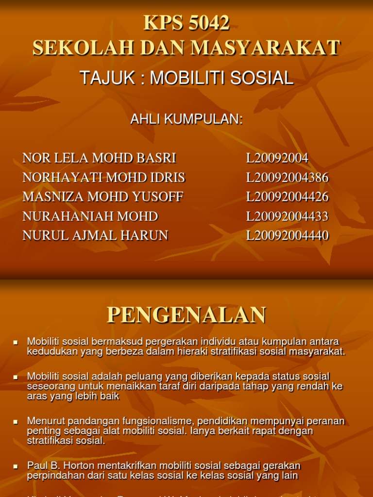 Mobiliti Sosial: Konsep dan Faktor | PDF | Politik | Sejarah
