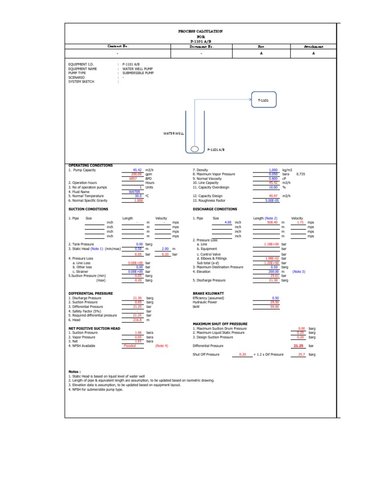Pump Sizing Spreadsheet | PDF | Pump | Valve