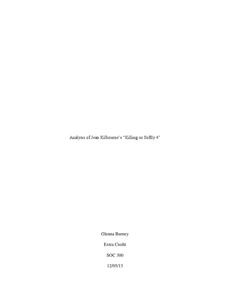 Analysis of Jean Kilbourne | PDF