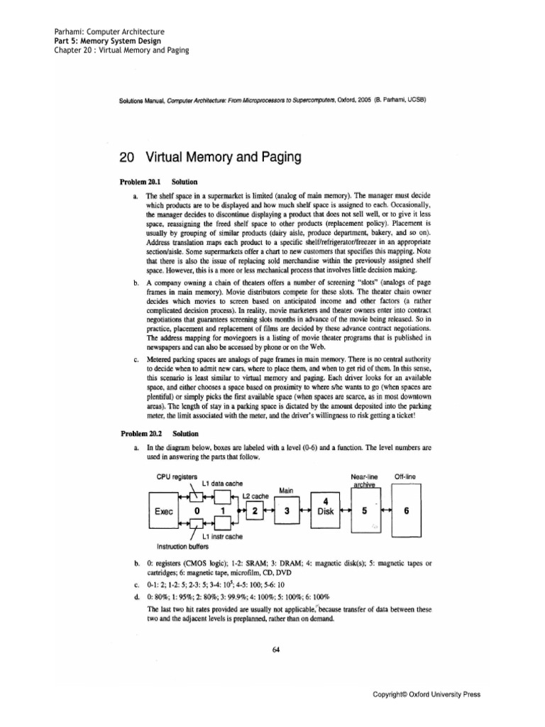 Part 5: Memory System Design: Parhami: Computer Architecture Chapter 20 ...