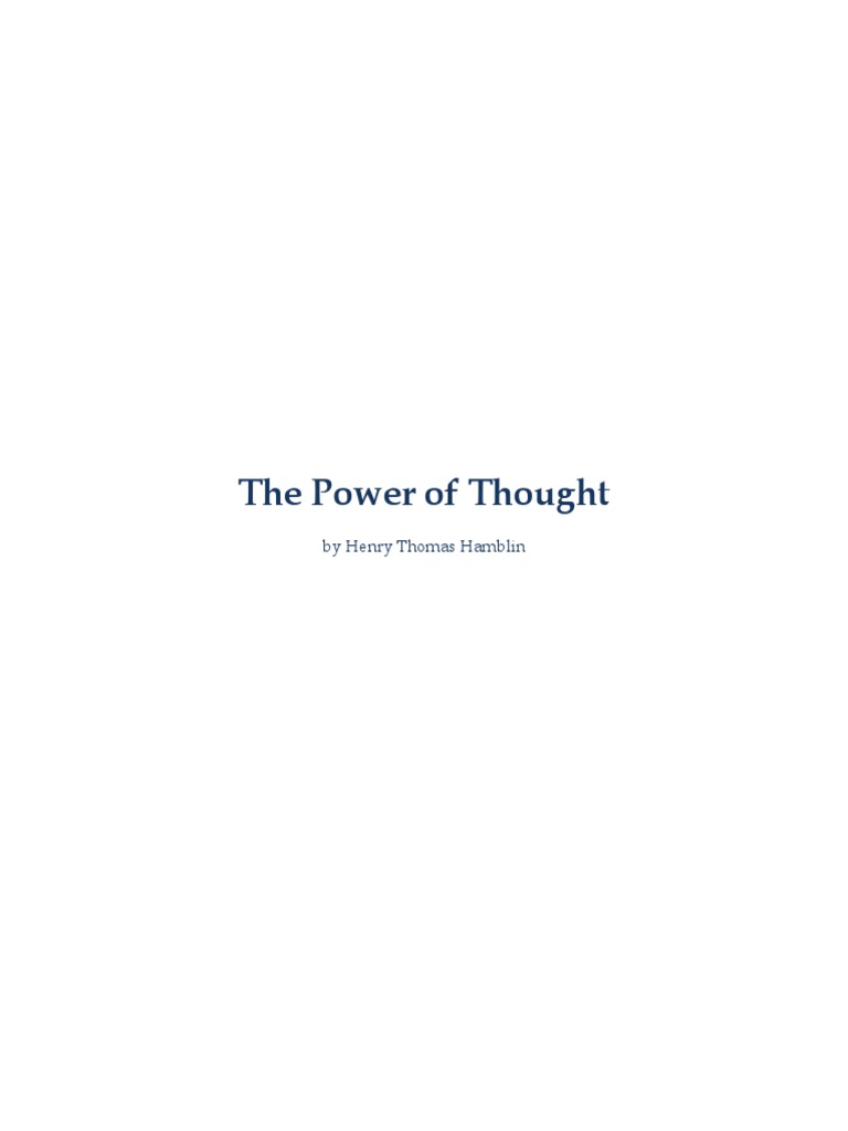 Harnessing the Power of Thought | PDF | Thought | Fasting