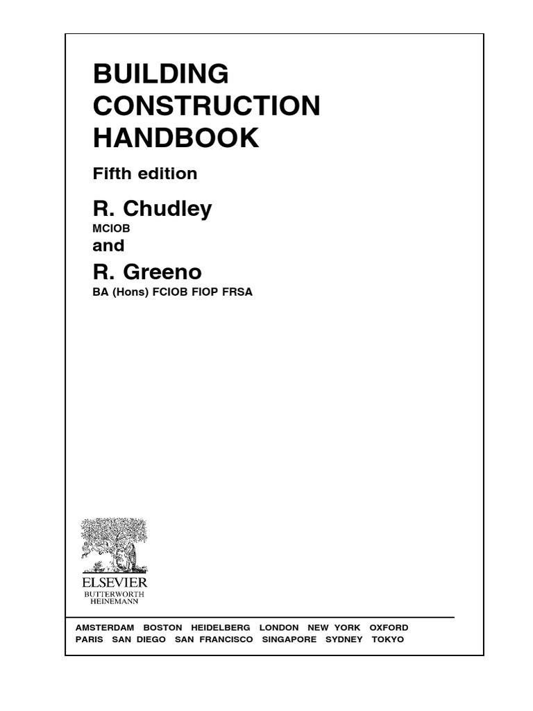 Building Construction Handbook: R. Chudley | PDF