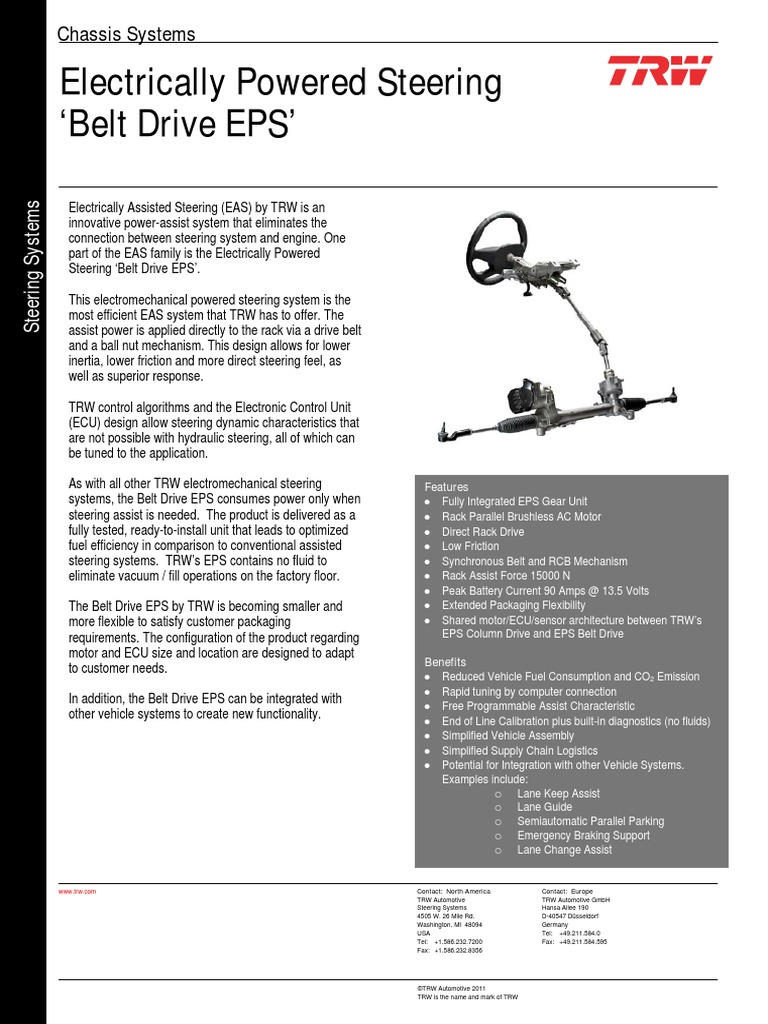 EPS Belt Drive English 2013 | PDF | Steering | Engines