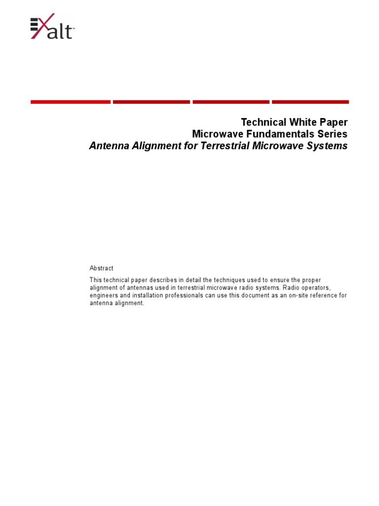 Antenna Alignment for Microwave Systems | PDF