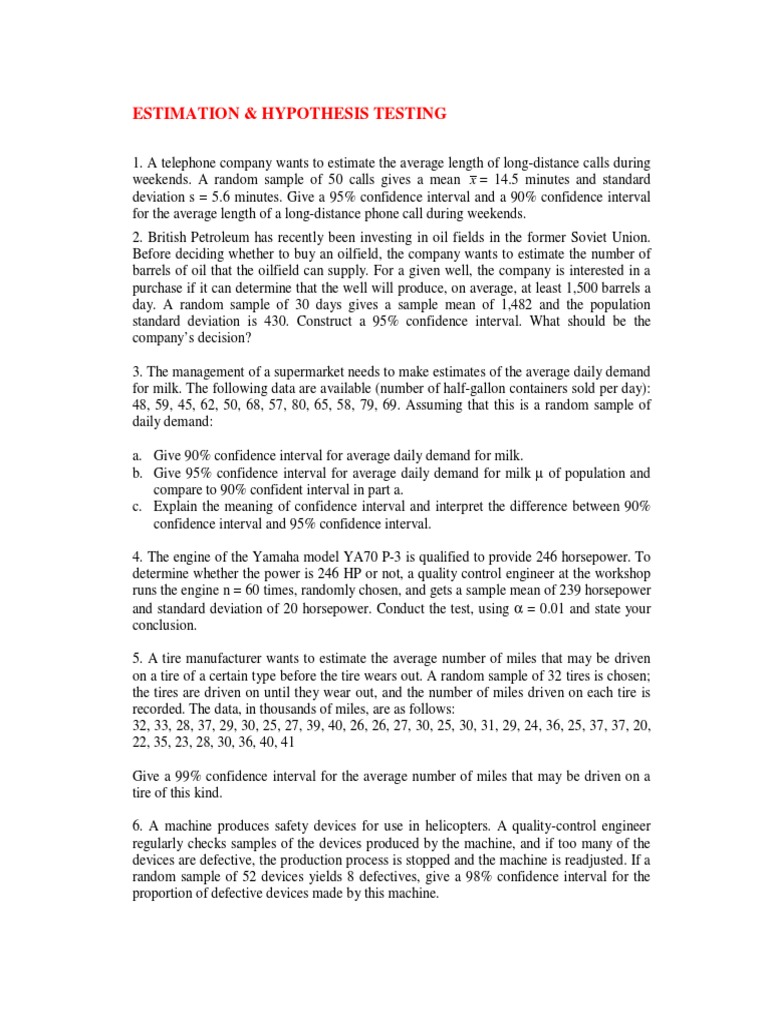 Confidence Interval Pdf Statistical Hypothesis Testing Confidence