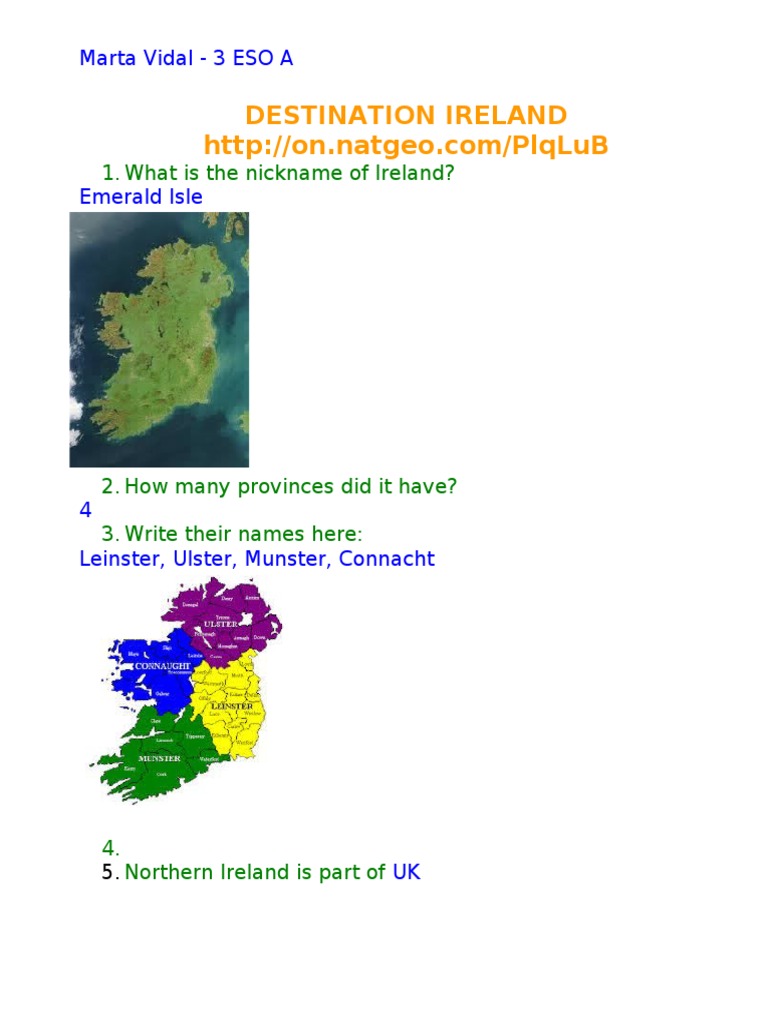 Destination Ireland | PDF | Social Science