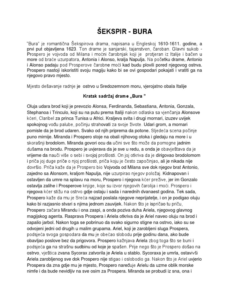 Sekspir Bura | PDF