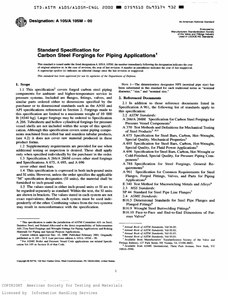 ASTM A 105