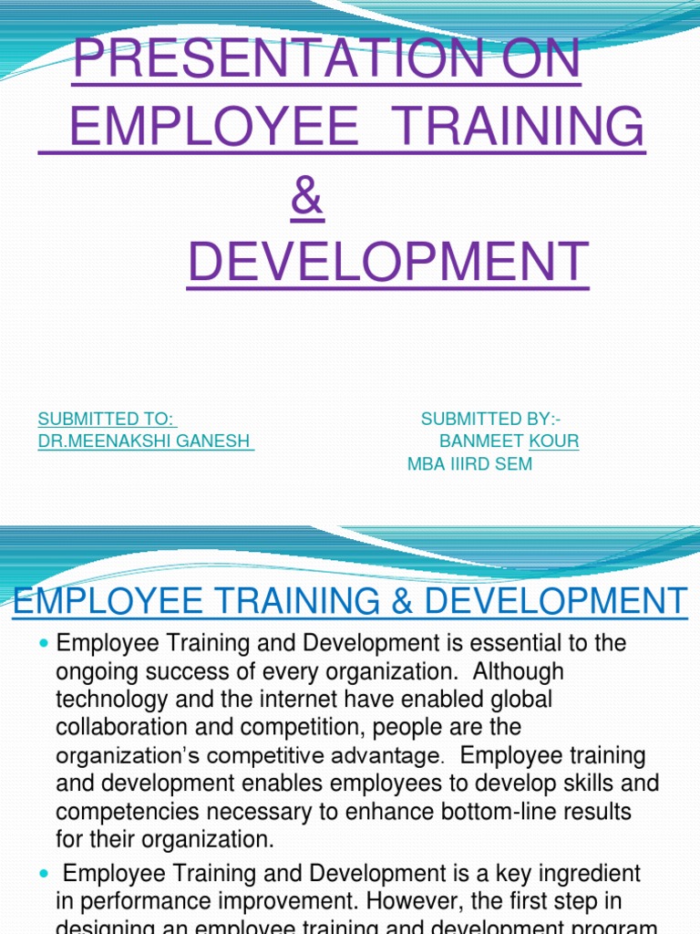 Employee Training & Development | PDF | Personal Development | Employment