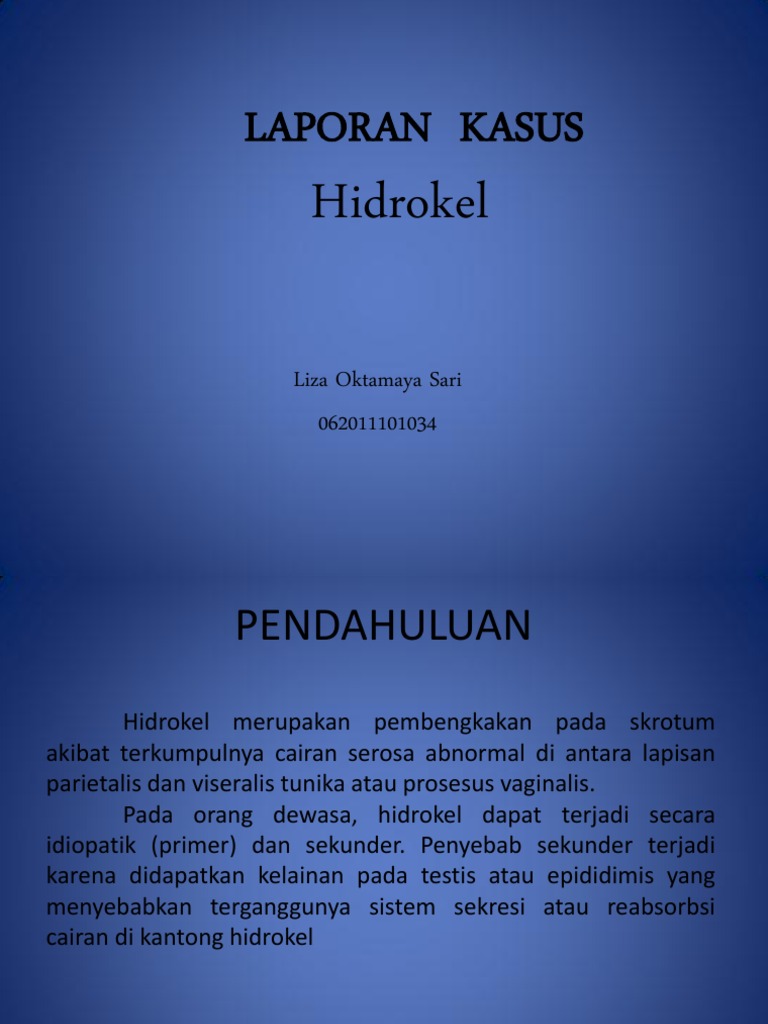 Hidrokel: Laporan Kasus dan Penanganan | PDF
