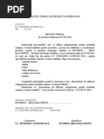 Proces Verbal Instruire Personal | PDF