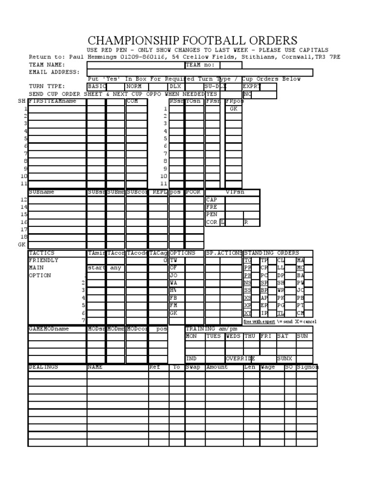 Turn Sheet | PDF