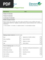 CPOMS Incident Reporting Guide | PDF | Caregiver | Bullying