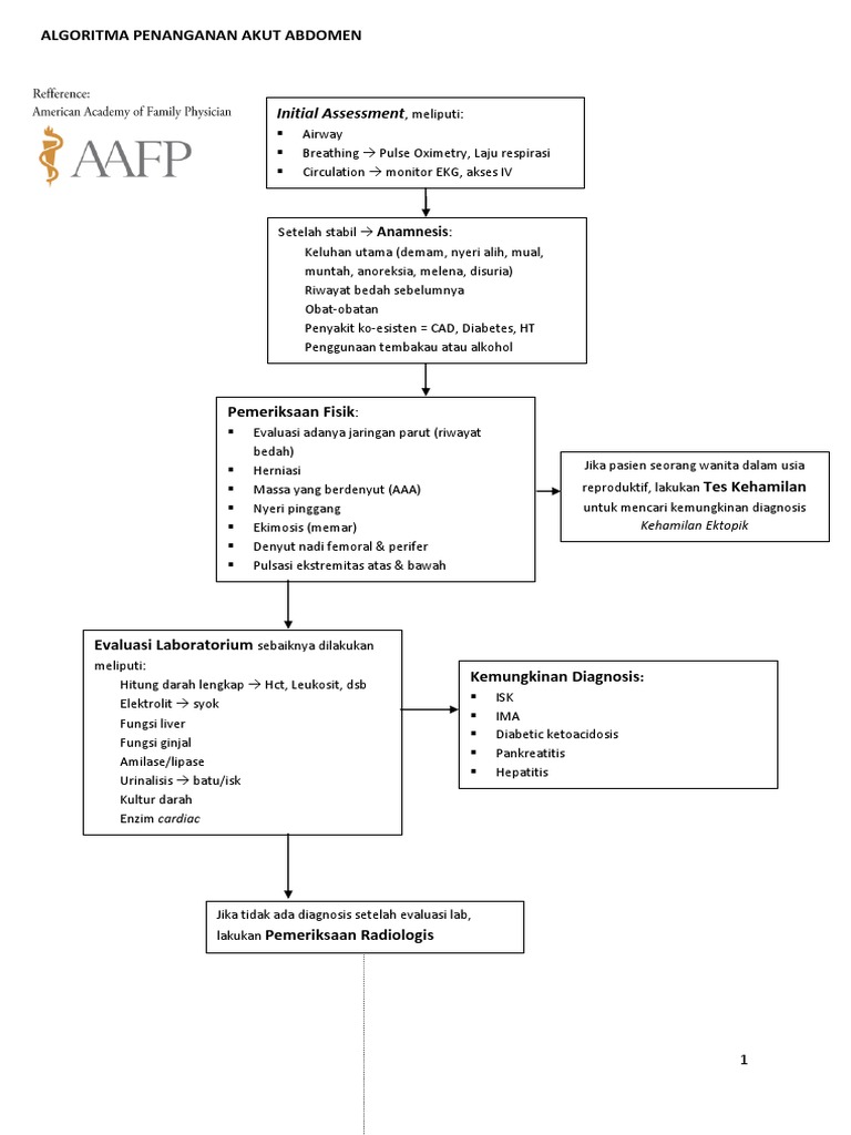 Acute Abdomen Algorithm | PDF