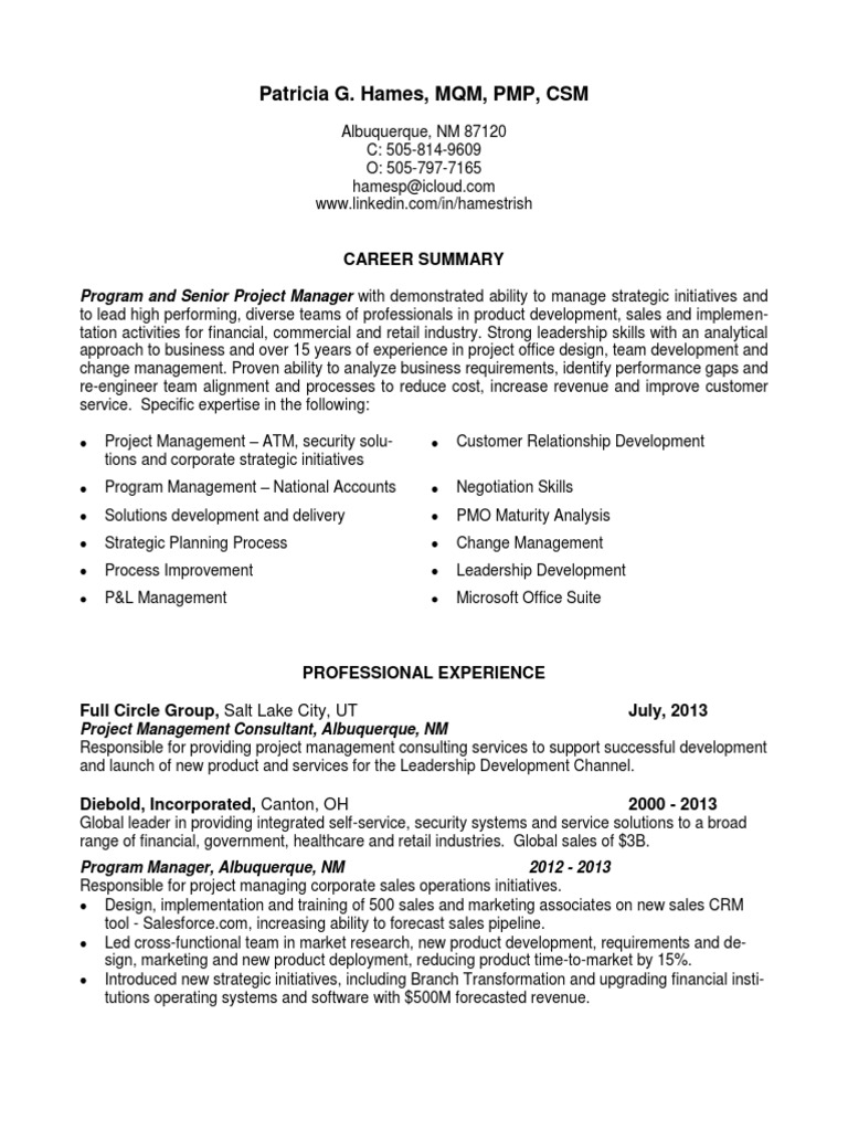 Patricia Hames: PMP & Project Management Expert | PDF | Project ...