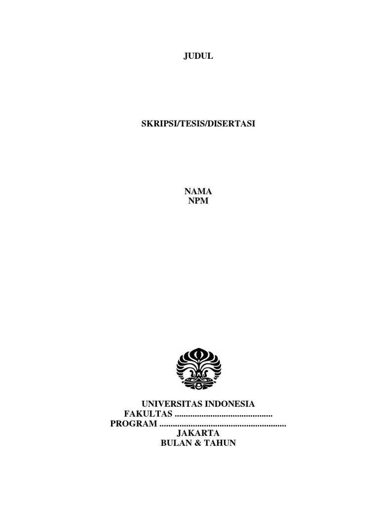 Format Tesis UI | PDF