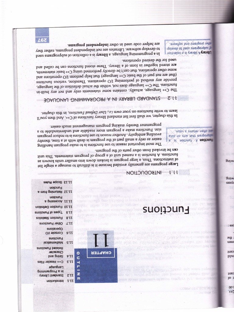 Computer Science Textbook BySumiitraArora Chapter11-Functions | PDF