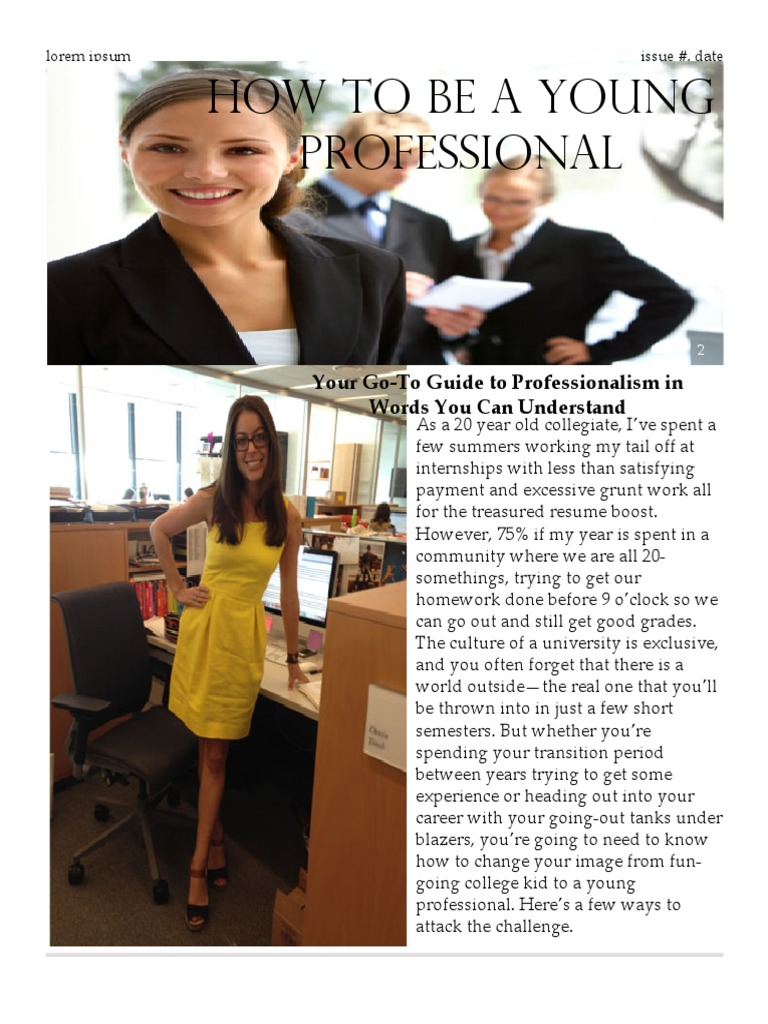 How To Be A Young Professional: Your Go-To Guide To Professionalism in ...