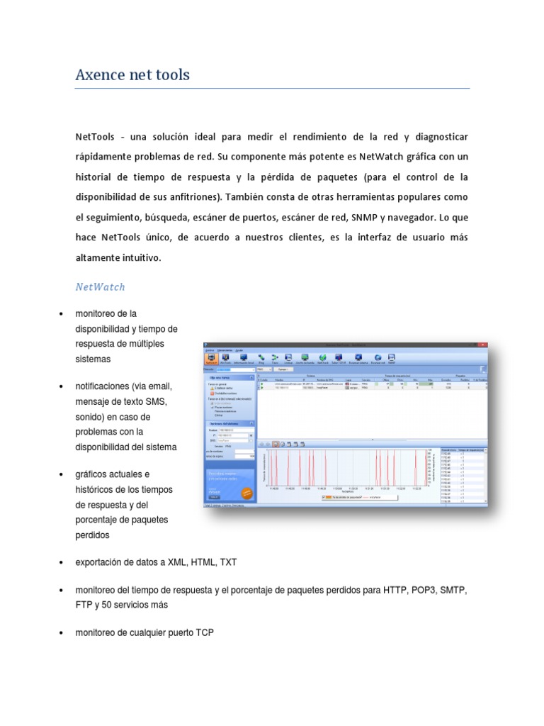 Axence Net Tools | PDF | Microsoft Windows | Protocolos de internet