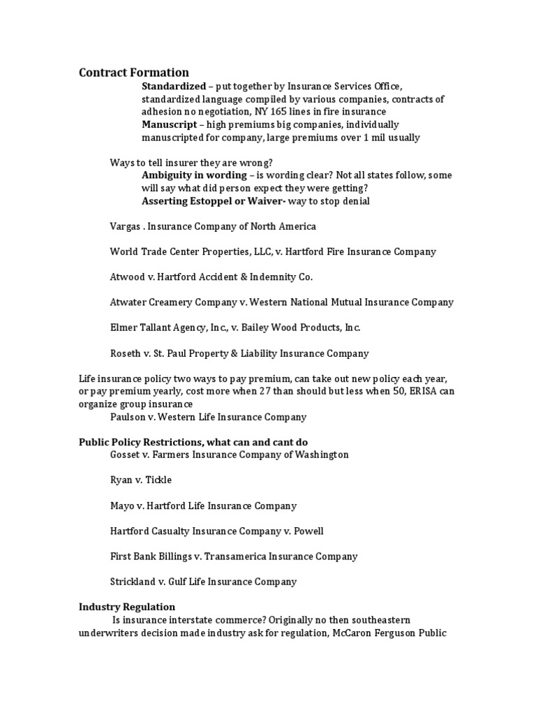 Insurance Outline | PDF | Life Insurance | Insurance