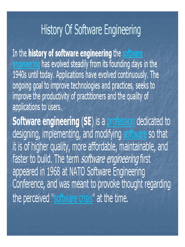 History of Software Engineering | PDF | Software Engineering | Software