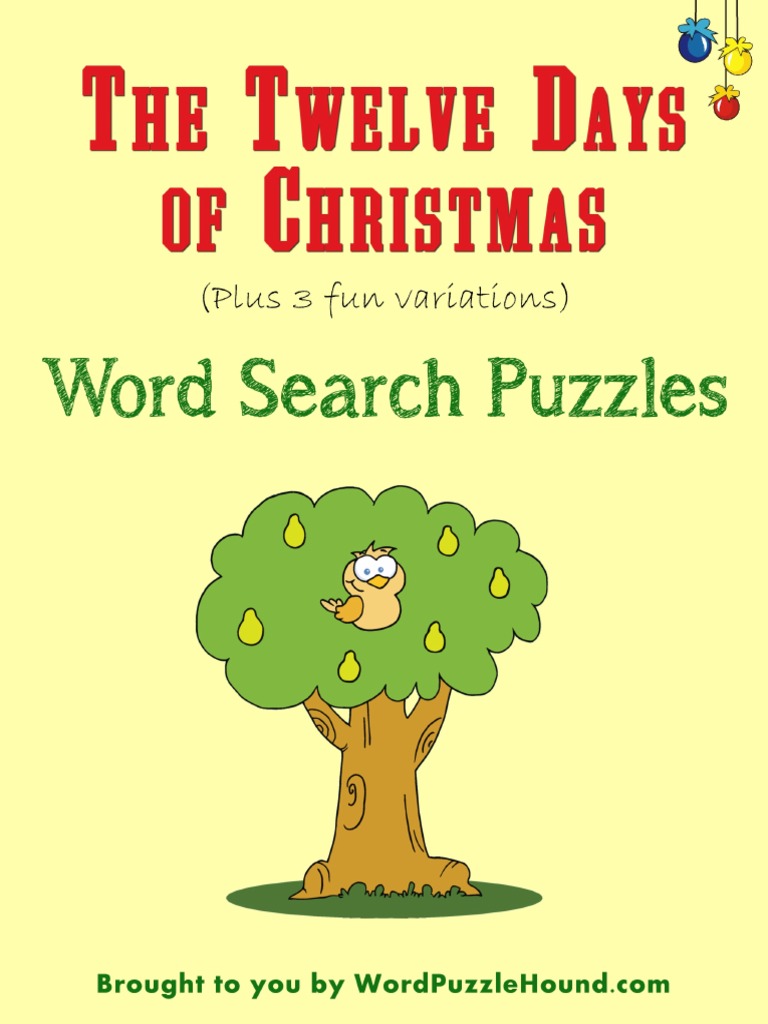 12 Days Of Christmas Word Search 45 Free Christmas Word Search Puzzles