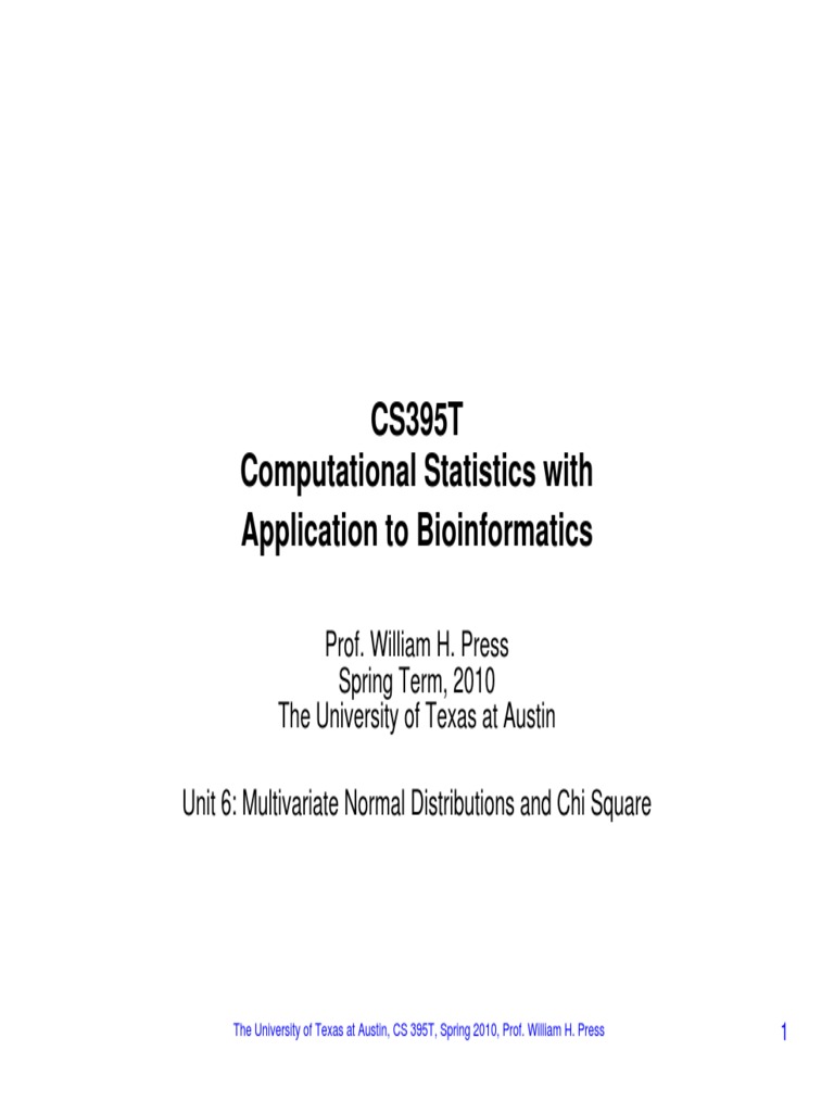 Multivariate Normal - Chi Square | PDF | Chi Squared Distribution ...
