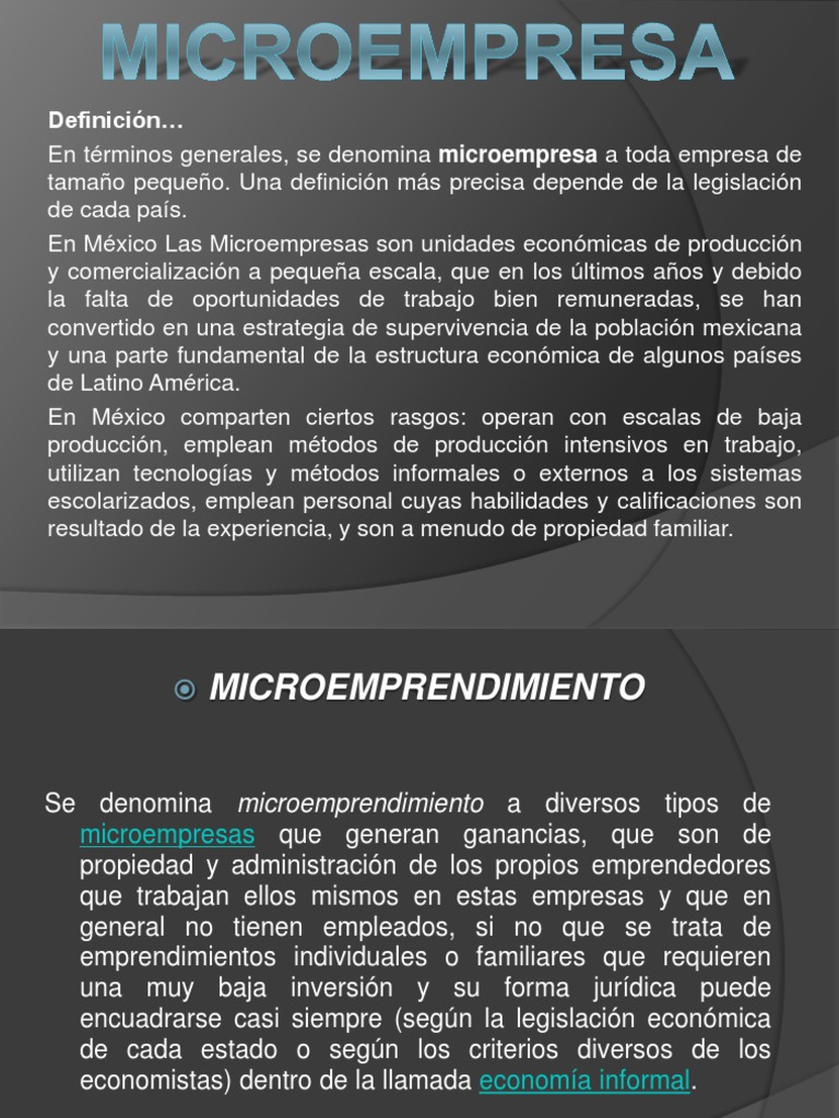 Micro Empresa | PDF | Pequeñas y medianas empresas | México