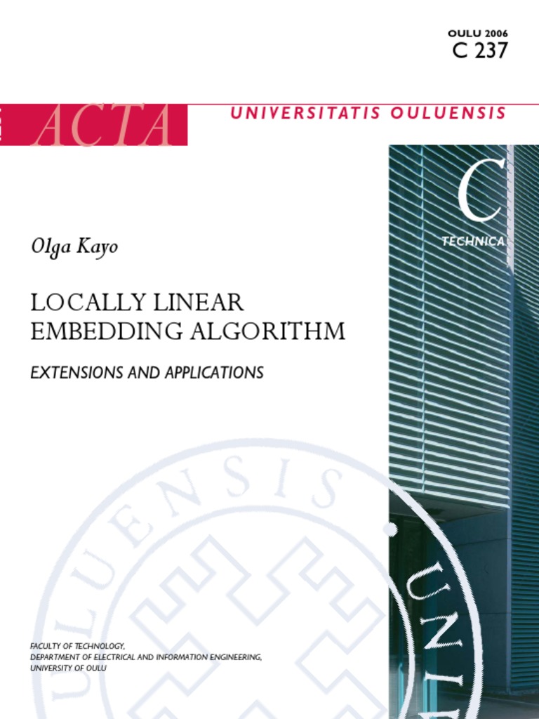 Locally Linear Embedding Algorithm | PDF | Computers