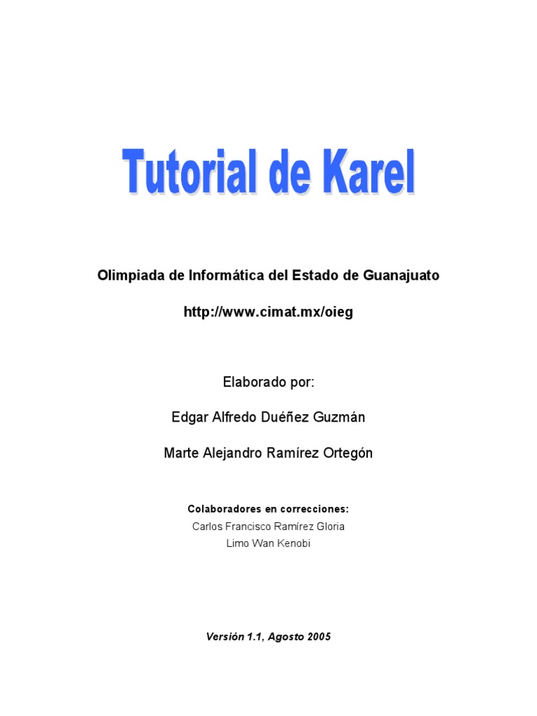 Karel Tutorial | PDF | Programa de computadora | Programación