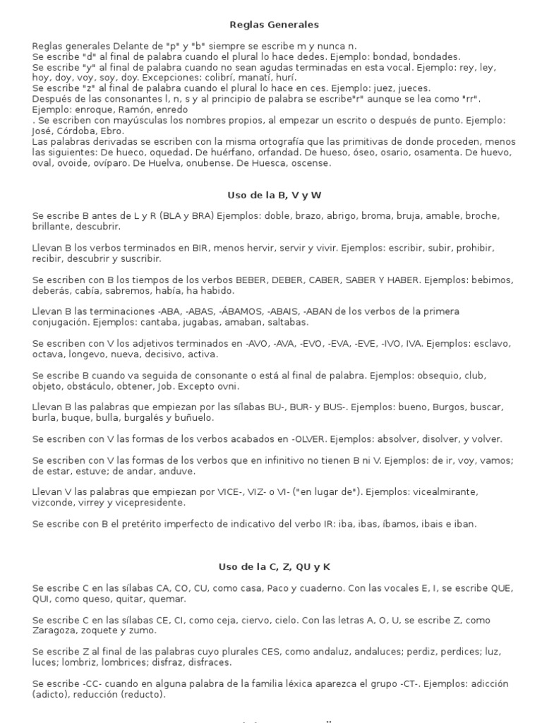 Normas de Escritura y Ortografía | PDF | Asunto (gramática) | Predicado ...