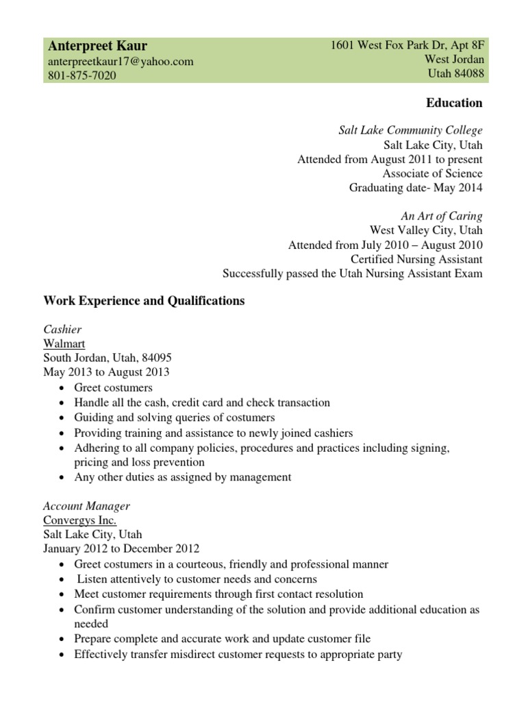 Anterpreet Kaur Resume | PDF | Career & Growth | Business