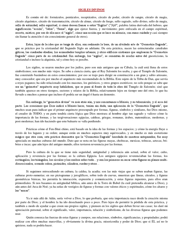 Sigiles Divinos & Geometría Sagrada | PDF | Universo | Alquimia